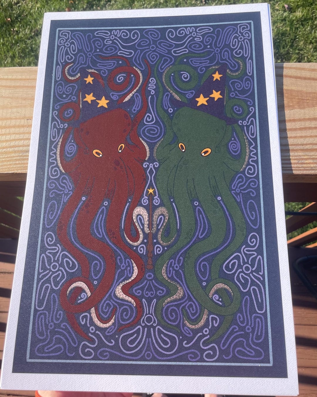 Wizard Octopus Print 17x11 In. - Etsy