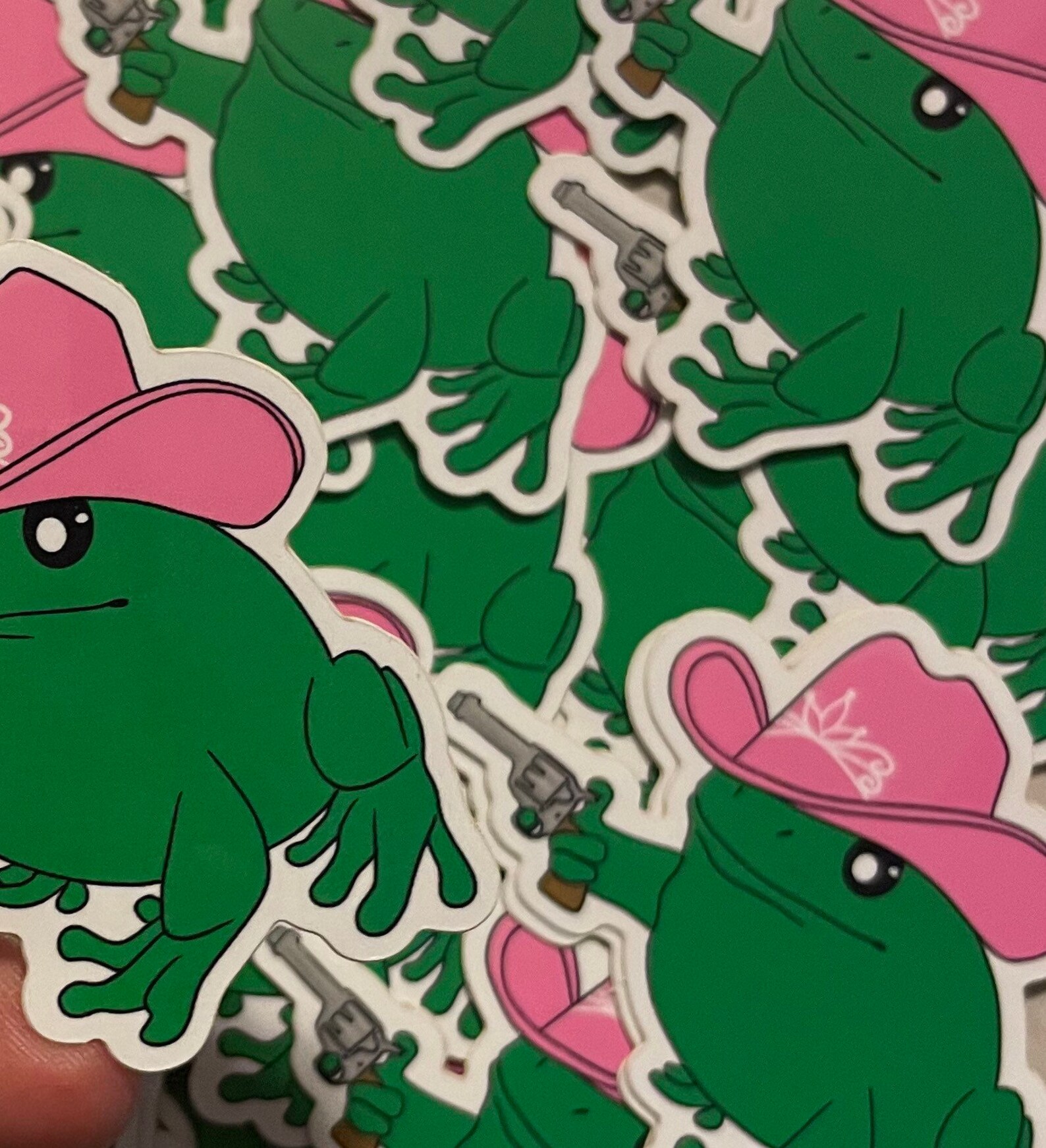 Cowboy Frog Sticker Vinyl Sticker Weatherproof and Scratch - Etsy