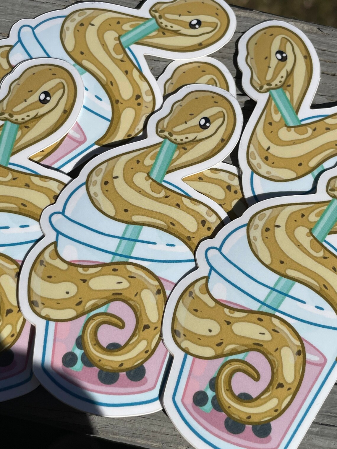 Boba Ball Python Snake Sticker - Etsy