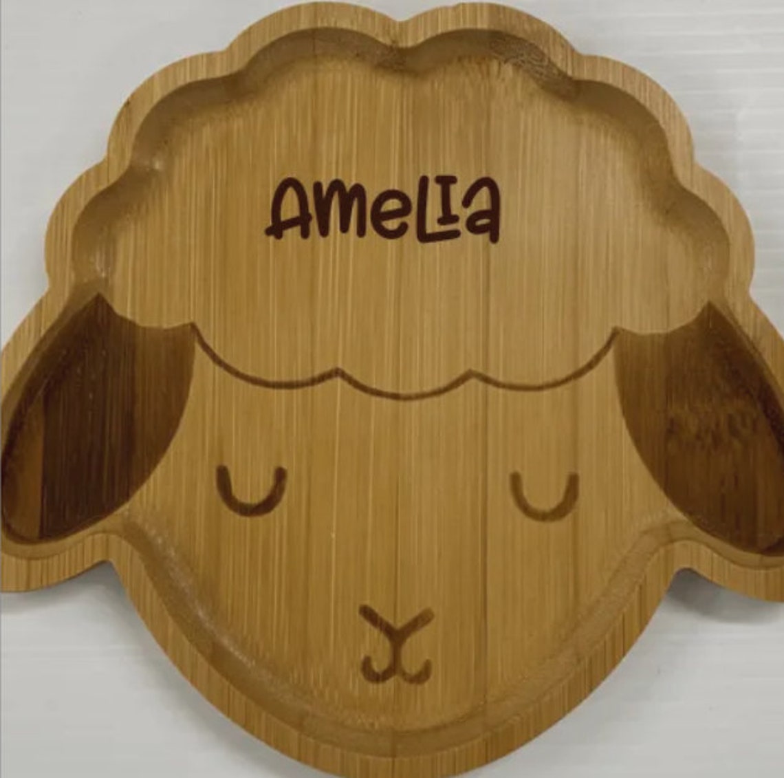 Kids Personalised Bamboo Plate and Spoons Eating Set Toddlers - Etsy UK