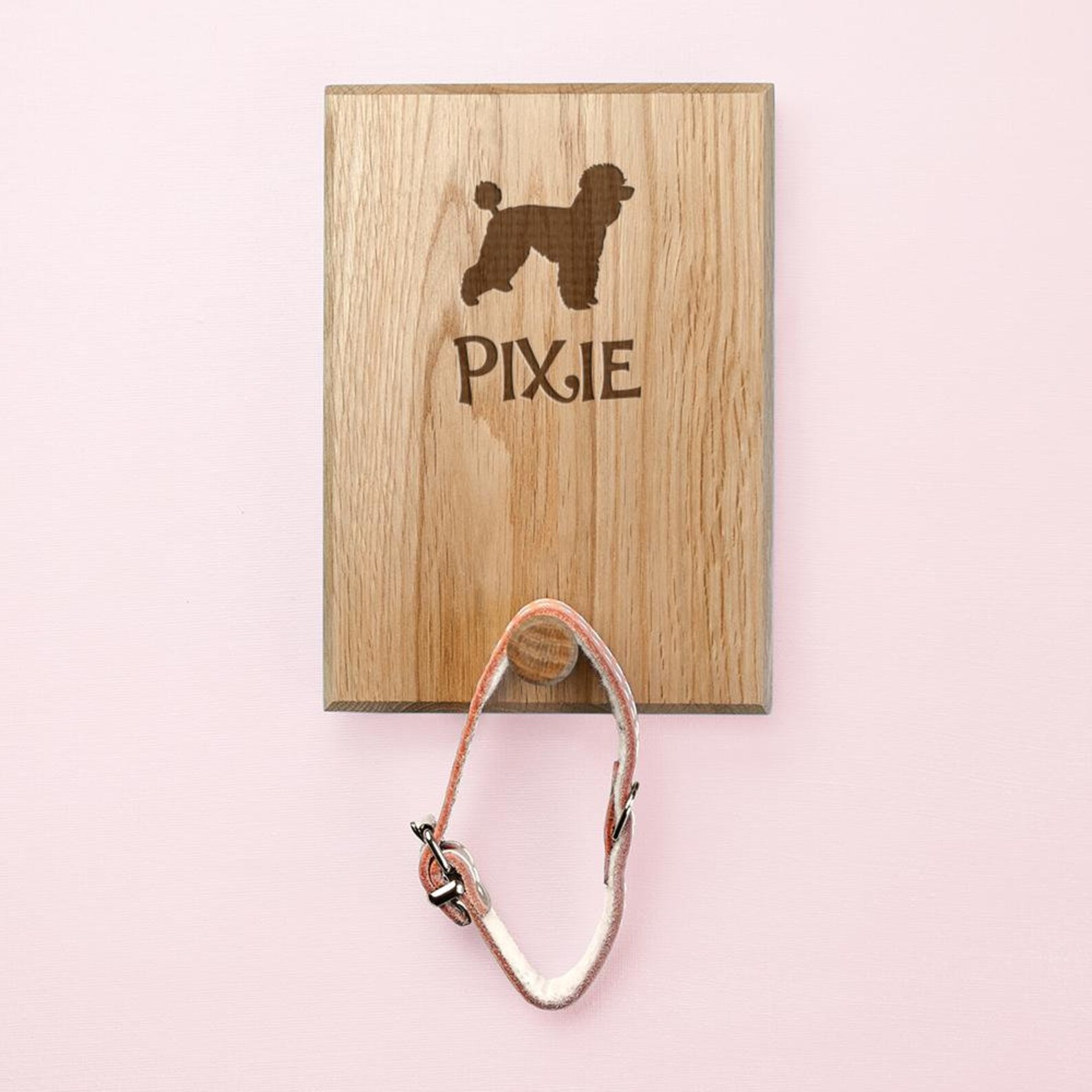 Personalised Solid Oak Collar and Lead Peg Hook Dog Coat Hook - Etsy UK