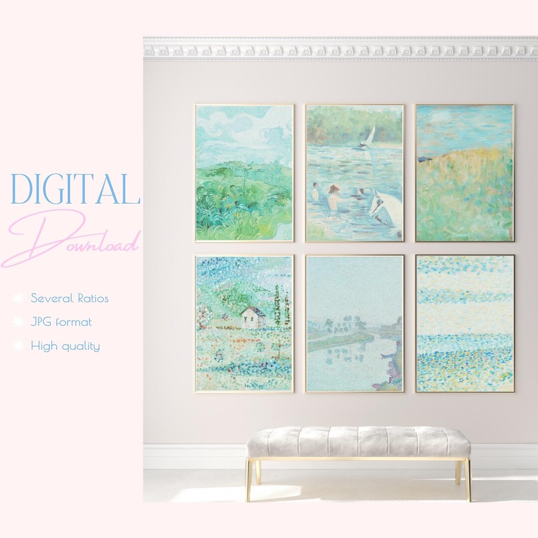 Impressionism Set of 6 Digital Wall Art Prints [high Quality] - Etsy