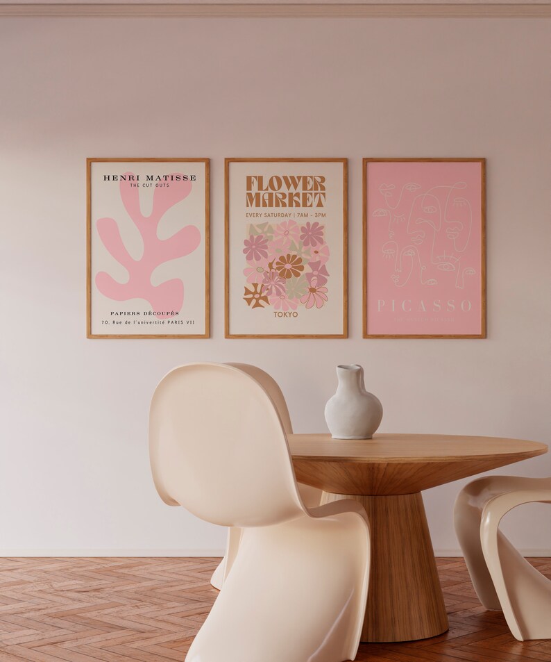 Henri Matisse Print, Picasso Poster, Pink Wall Art, Danish Pastel ...