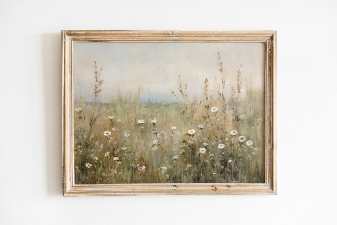 Wildflower Field Art, Cottagecore Gallery Wall, Dreamy Girly Ethereal ...