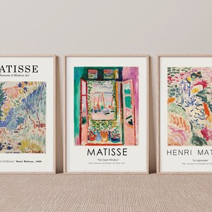 Henri Matisse Art Exhibition Poster Set of 3, Matisse Print Set of 3 ...