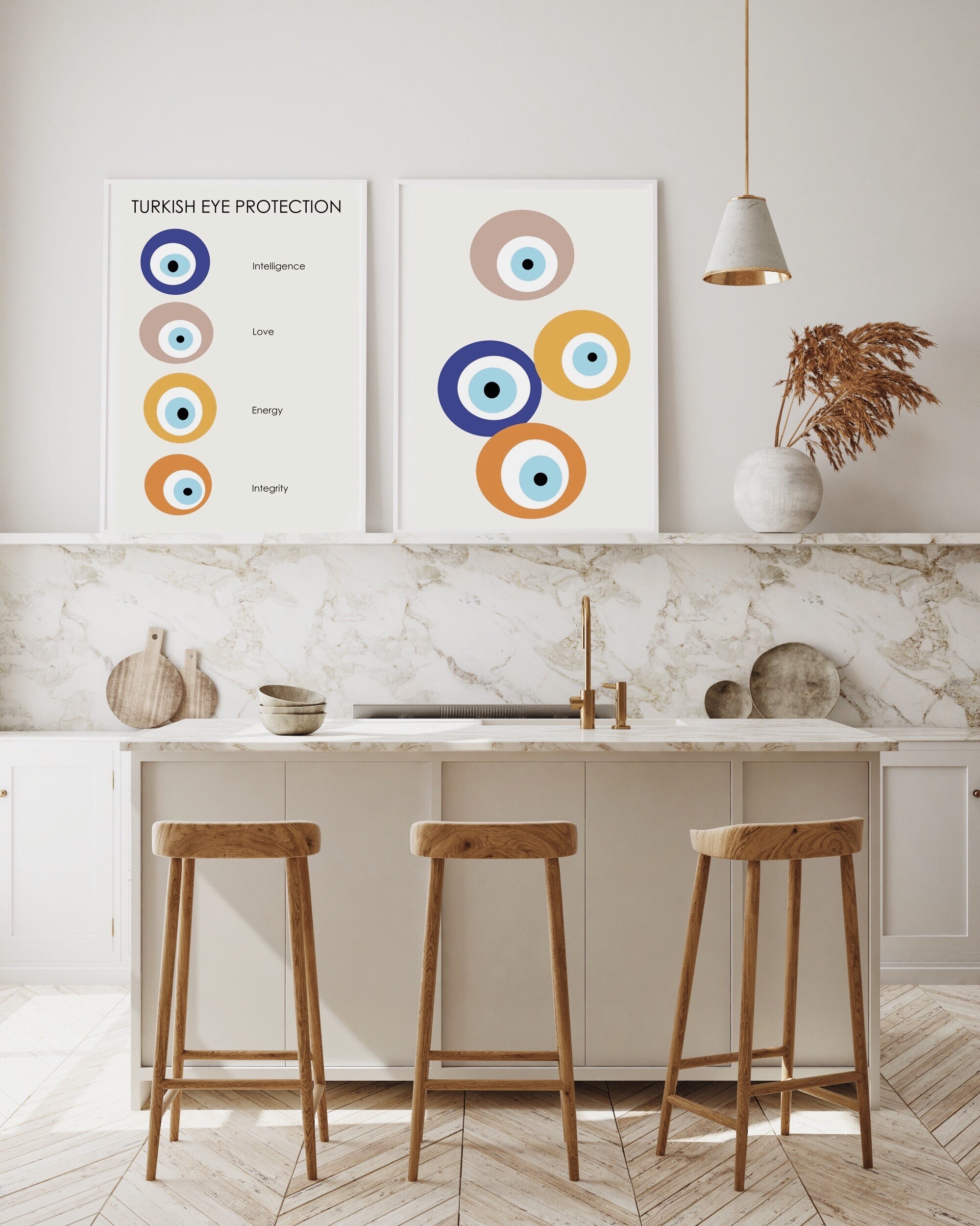 Evil Eye Poster Modern Painting Vintage Retro Evil Eye - Etsy