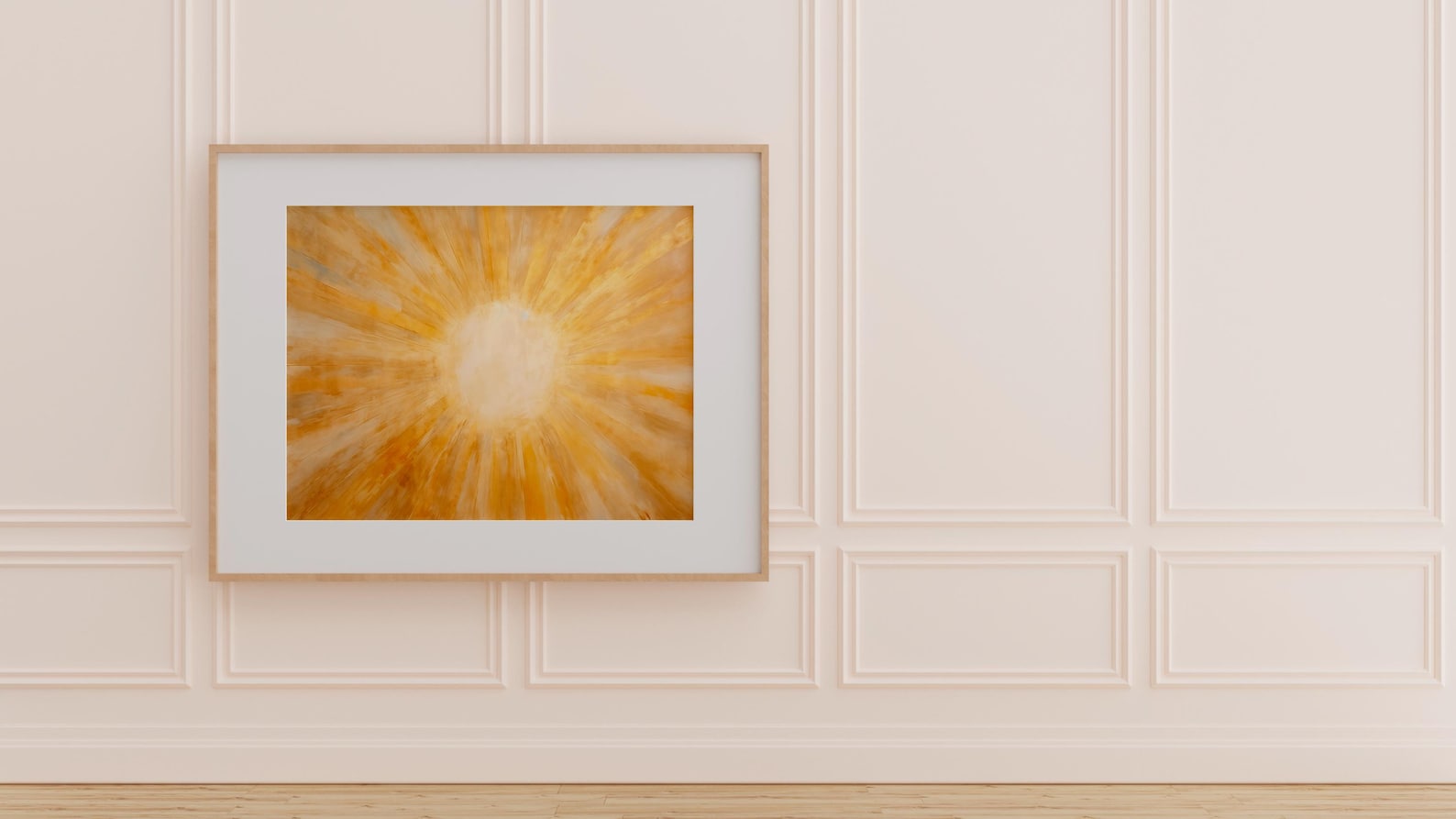 Midcentury Modern Sun Poster, Boho Sun Print, Horizontal Abstract ...