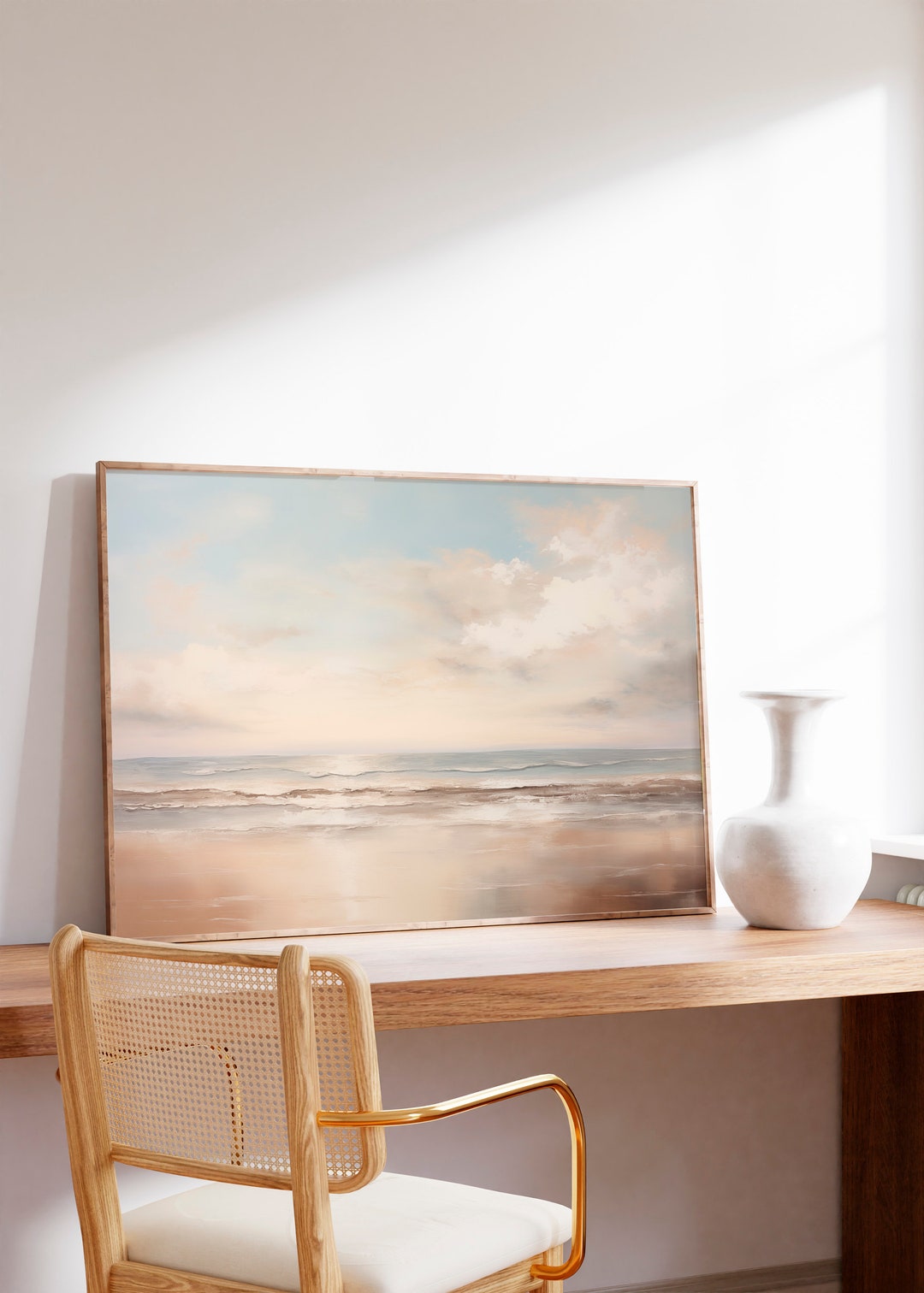 Atmospheric Seascape, Beach Travel Inspired Wall Art Large, Home Gift ...