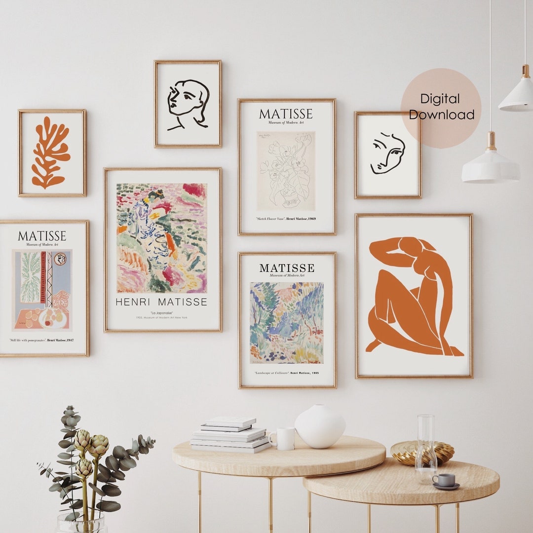 Matisse Print Set of 8 Digital Prints, Henri Matisse Poster Download ...