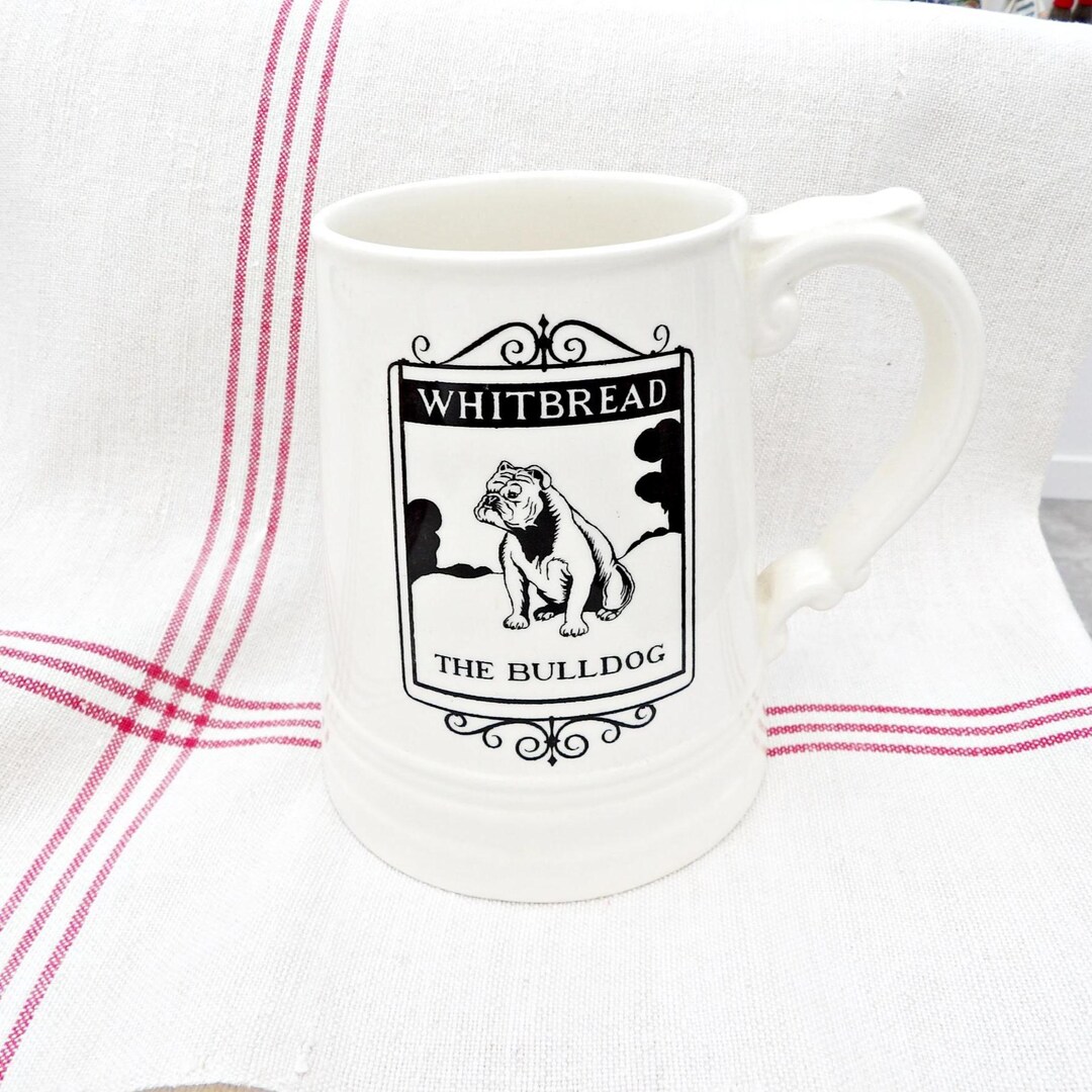Whitbread Bulldog Ceramic Beer Mug - Spode Advertising Barware Tankard ...
