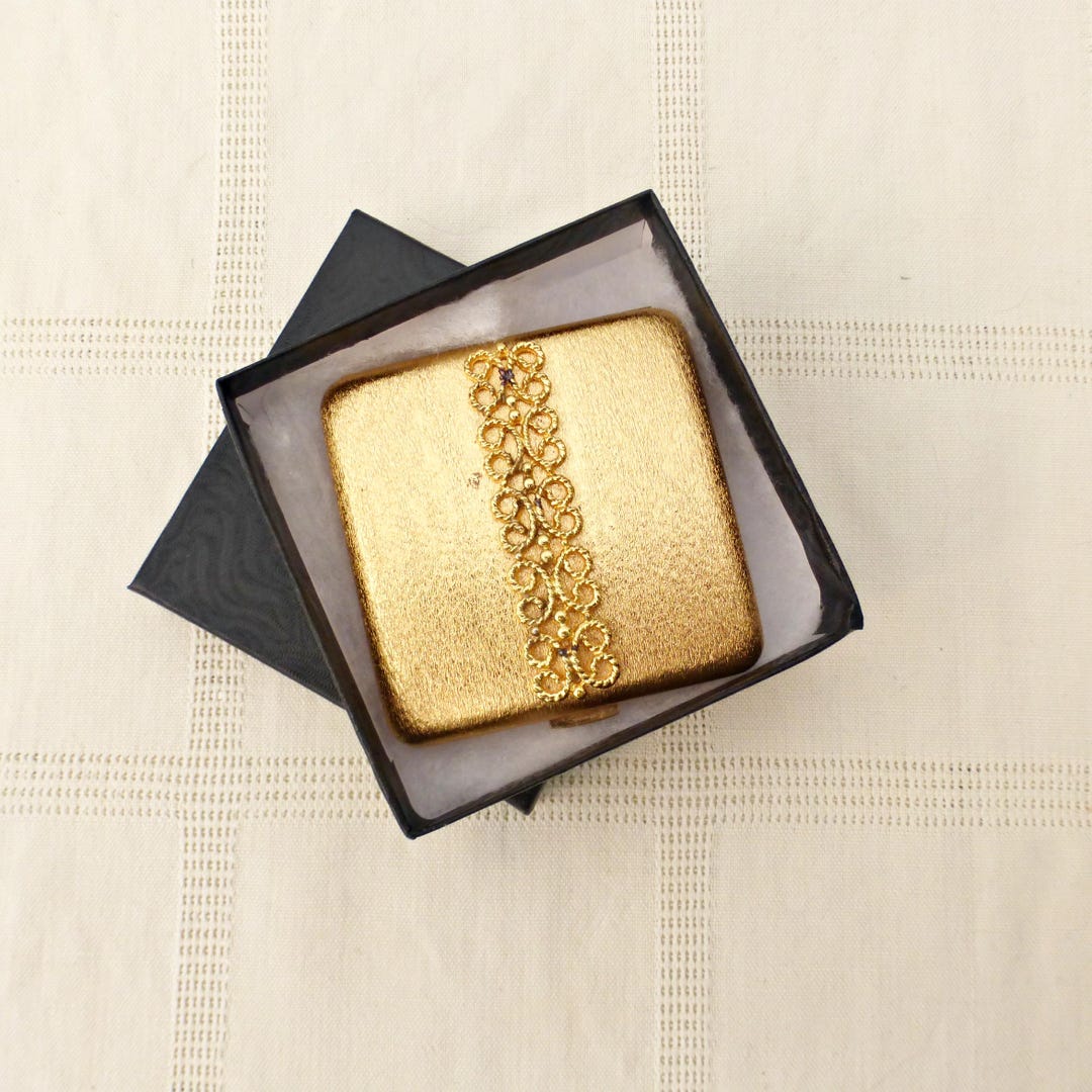 Vintage Avon Powder Compact | 1960s Gold Tone Compact | Avon Face ...