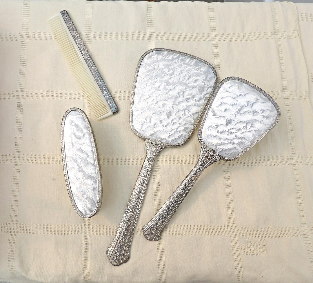 Regent Dressing Table Set | Vintage Hair Brushes | Antique Boudoir ...