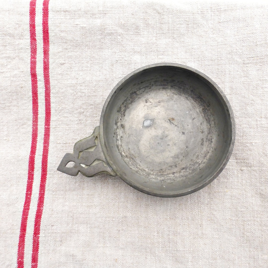 Pewter Tastevin | Wine Tasting Cup | Sommelier Cup | Rustic Porringer ...