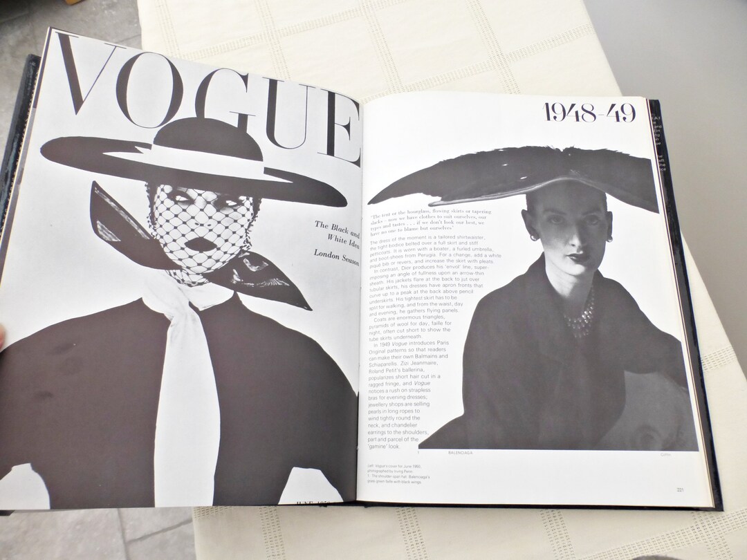 Vintage Vogue Book Six Decades of Fashion Vogue Magazine 1910 1970s ...