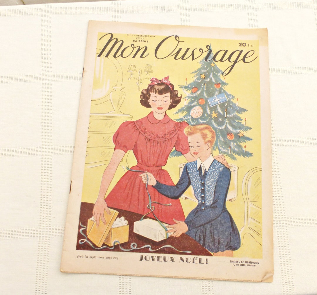 Vintage French Ladies Magazine 1950s French Magazine Antique Crafts ...