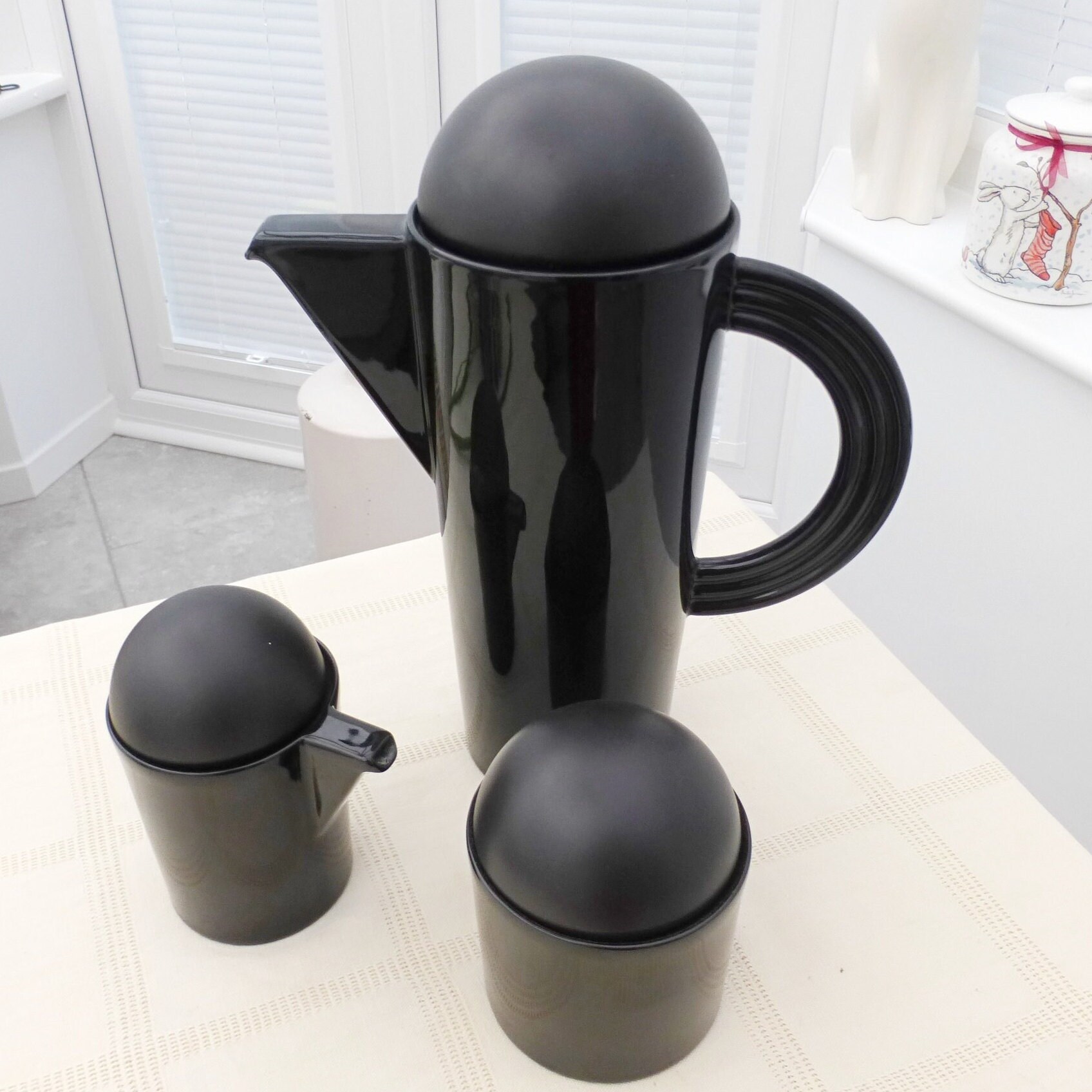 Vintage Black Coffee Set Mario Bellini Coffee Set - Etsy