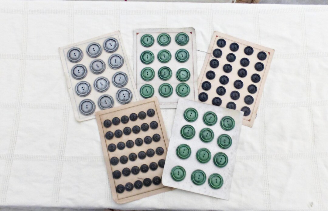 Vintage English Buttons: 1940s Acrylic Haberdashery Supplies - Etsy