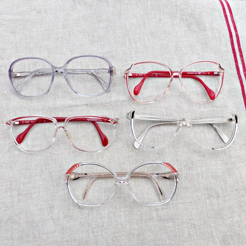 Bright Red Glasses - Etsy