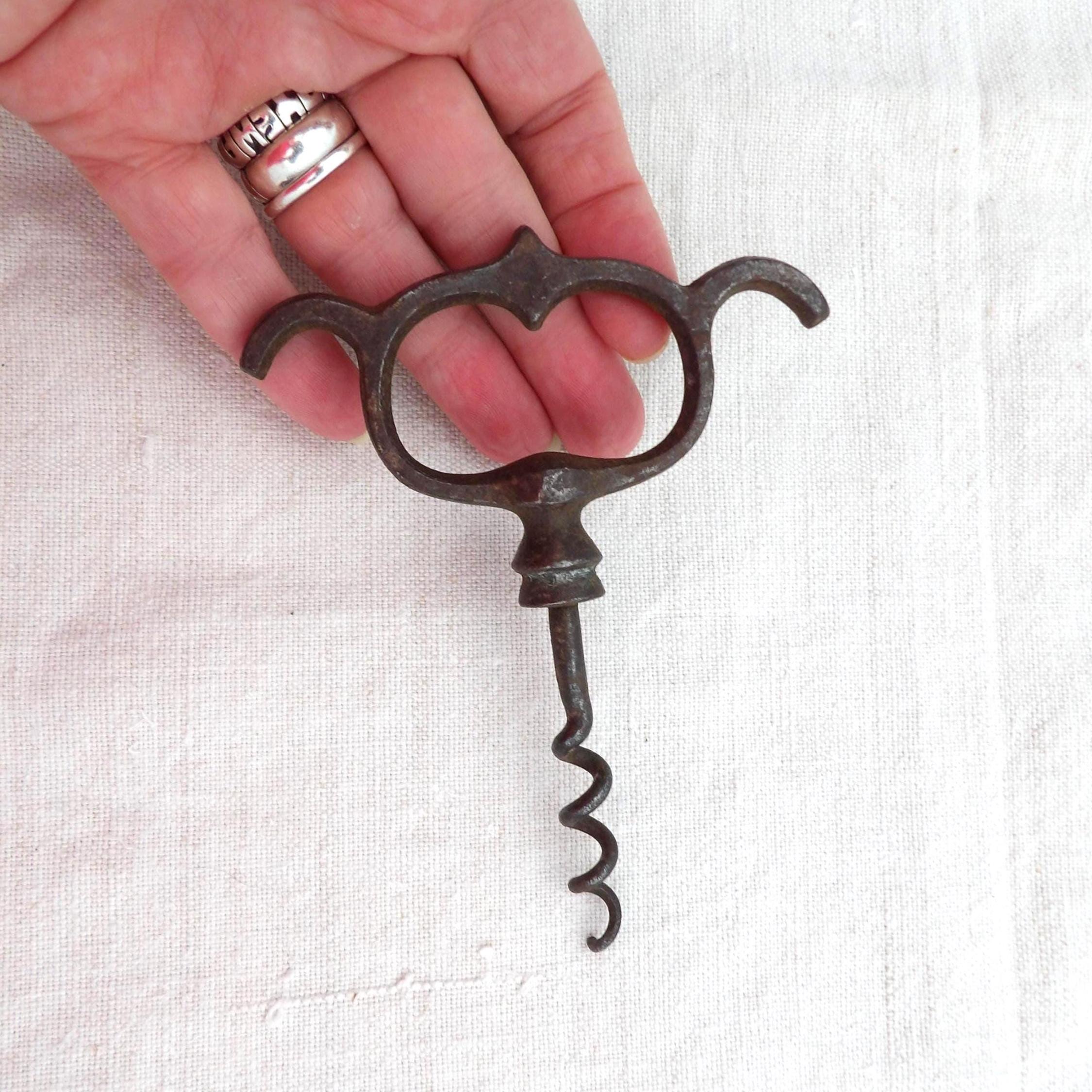 Vintage Cast Iron Corkscrew , Victorian Four Finger Bottle Opener - Etsy UK
