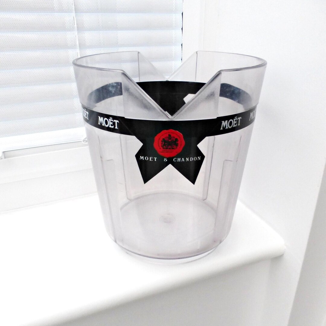 Moet & Chandon Champagne Ice Bucket, Vintage Bow Tie, French Acrylic ...
