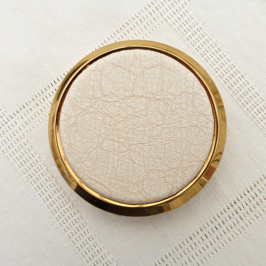 Vintage Faux Leather Compact | Vintage Marbled Ladies Compact | Vanity ...