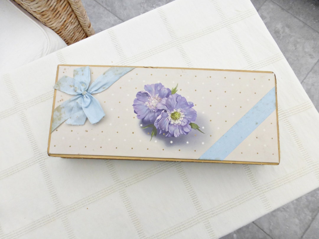 Vintage Terrys Chocolate Box Purple Floral Box 1950s Vintage Storage ...
