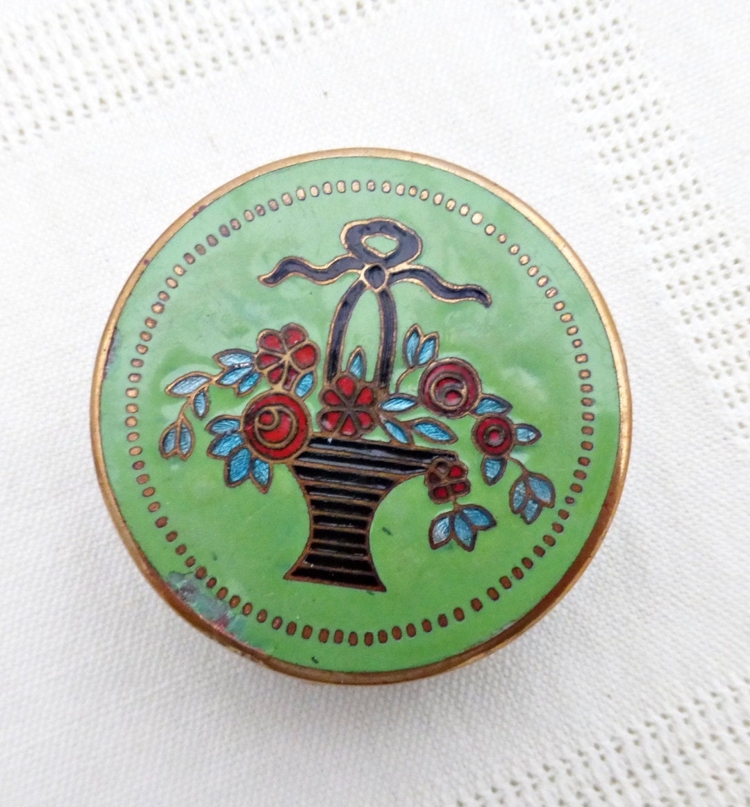 Vintage Houbigant Mini Powder Compact Art Deco Pill Box Houbigant ...