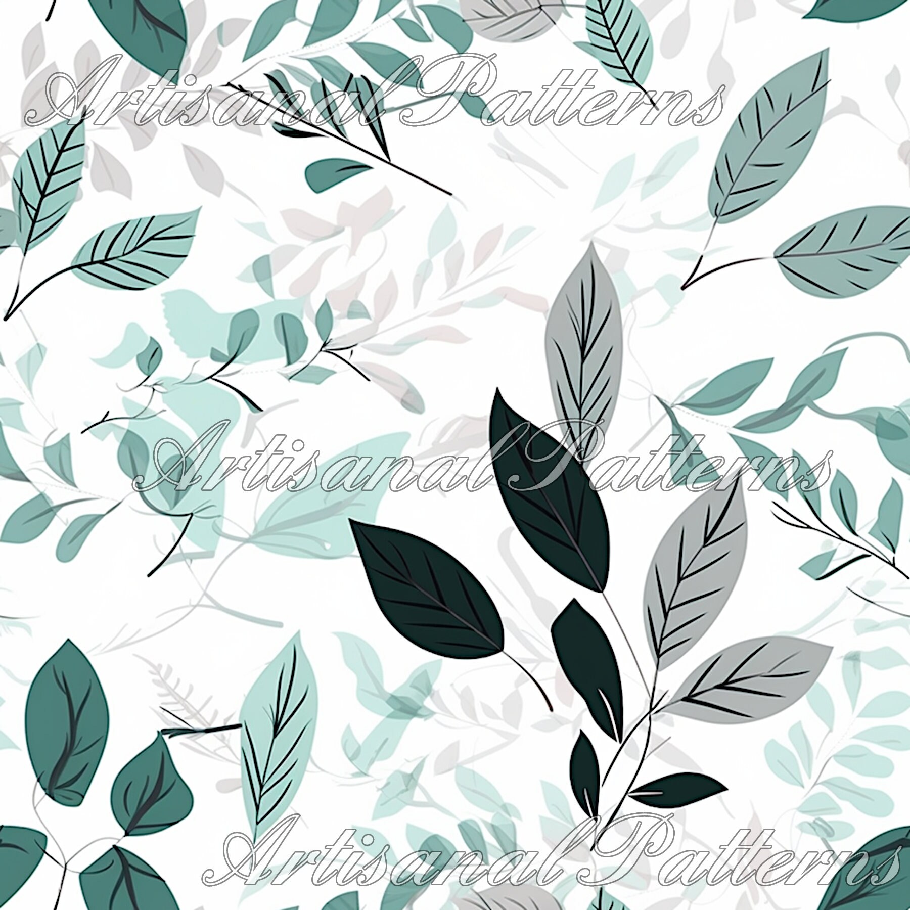 12 Simple Seamless Digital Leaf Patterns - Etsy