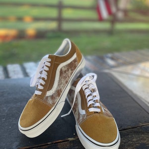 Custom Western Cowhide Old Skool Vans: Rodeo Cowgirl Sneakers Shoes - Etsy