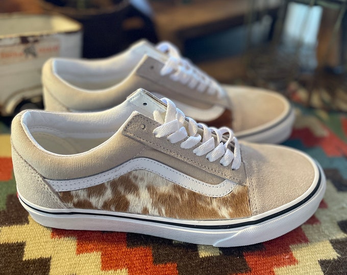 Custom Western Cowhide Old Skool Vans: Rodeo Cowgirl Sneakers Shoes - Etsy