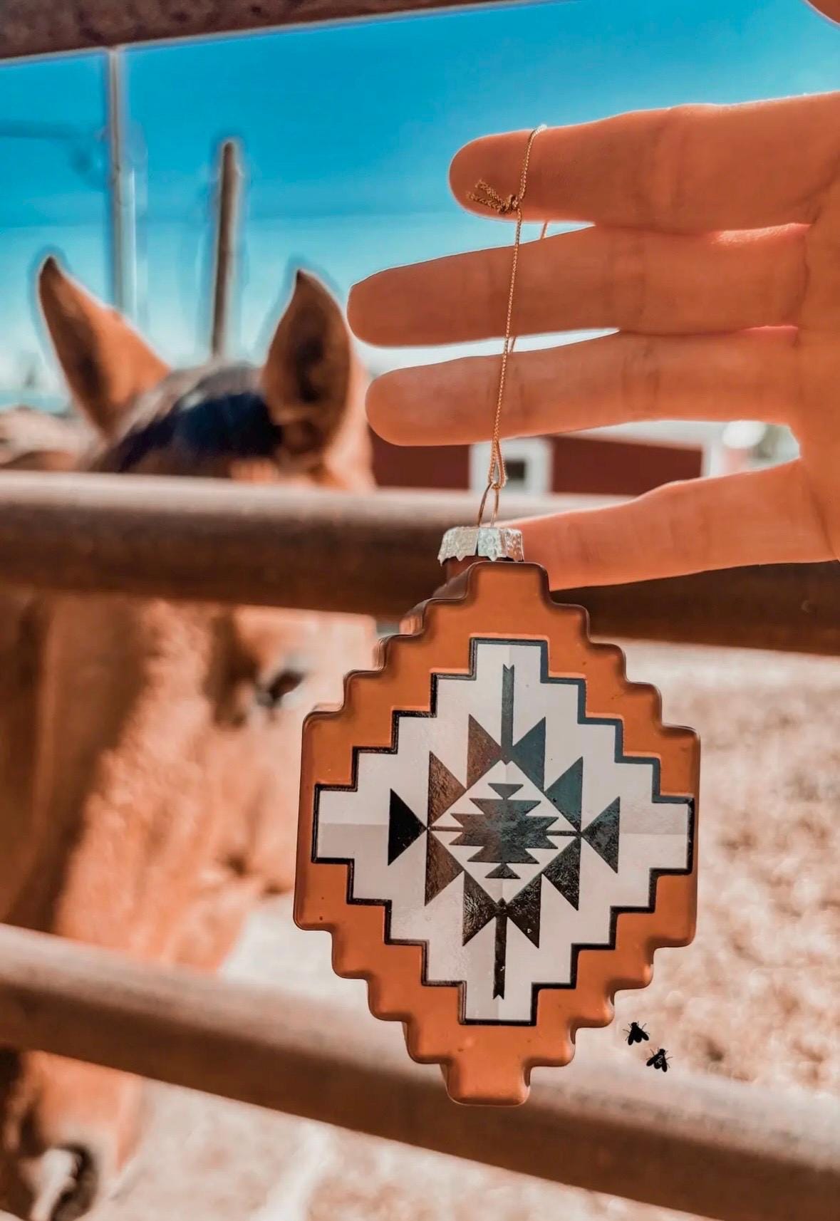 Tinsel Taos Hand Blown Christmas Ornament Western Ranch Vintage Style ...
