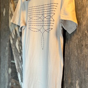 Bone Color Boot Stitch Tee T-shirt Dress Cowgirl Cowboy Western Rodeo ...