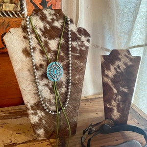 Ranch Style Cowhide Necklace Jewelry Display Small 8.5" X 4" Rodeo NFR ...