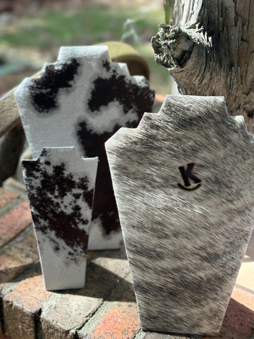 Cowhide Necklace Display: Ranch Style Jewelry Stand (8.5" X 4") - Etsy