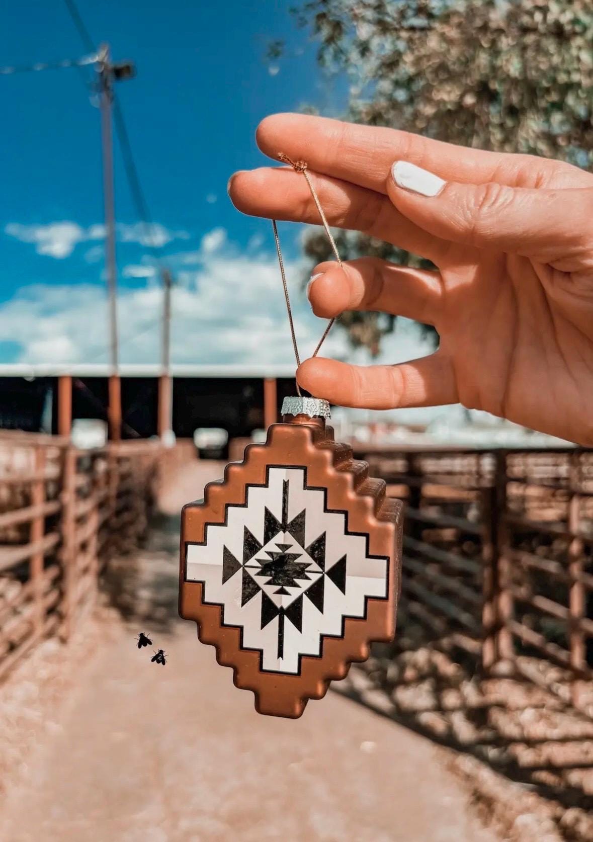 Tinsel Taos Hand Blown Christmas Ornament Western Ranch Vintage Style ...