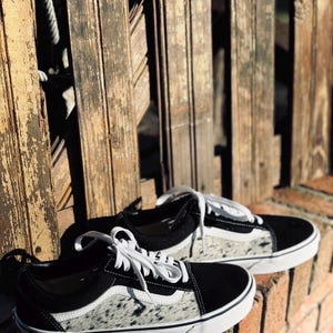 Custom Western Cowhide Old Skool Vans: Rodeo Cowgirl Sneakers Shoes - Etsy