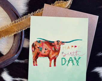 Cowboy Rodeo Birthday Card - Etsy