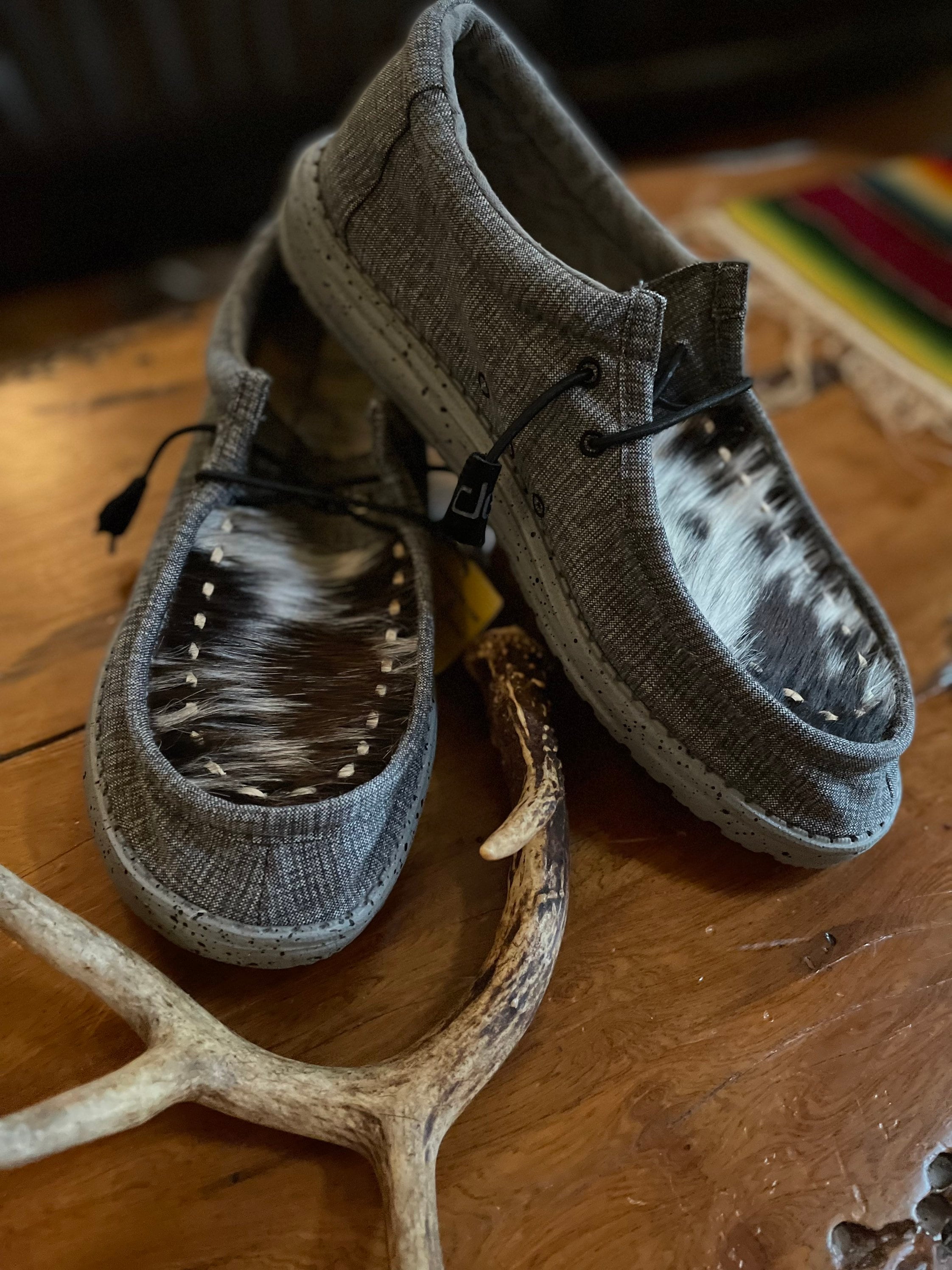 Mens hey Dude Shoes With Custom Cowhide and Buckstitch | Etsy
