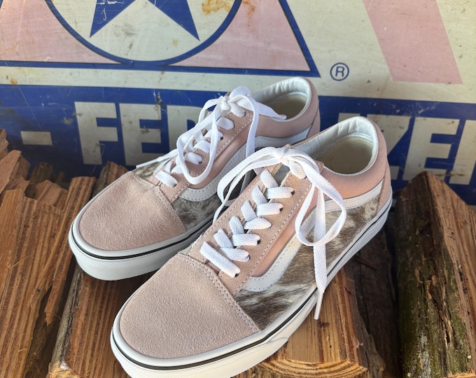 Custom Western Cowhide Old Skool Vans: Rodeo Cowgirl Sneakers Shoes - Etsy