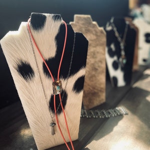 Cowhide Necklace Display: Ranch Style Jewelry Organizer, Western Decor ...
