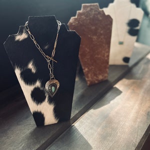 Cowhide Necklace Display: Ranch Style Jewelry Organizer, Western Decor ...