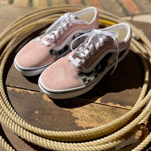 Custom Western Cowhide Old Skool Vans: Rodeo Cowgirl Sneakers Shoes - Etsy