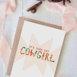 Happy Birthday Cowgirl Card Rodeo Western Ranch Aztec Rodeo - Etsy
