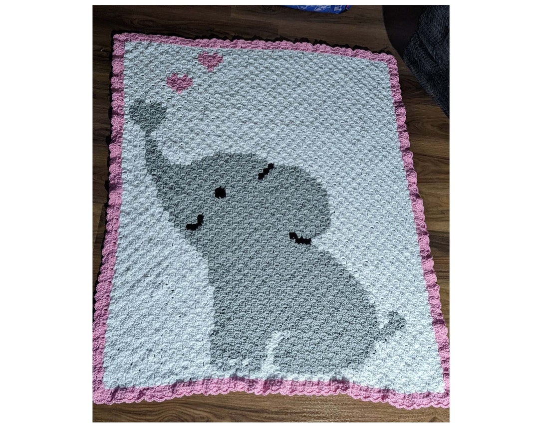 C2C Baby Elephant Graphgan Pattern - Etsy