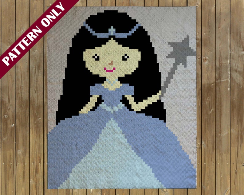 Princess Crochet Blanket/afghan Pattern C2C - Etsy
