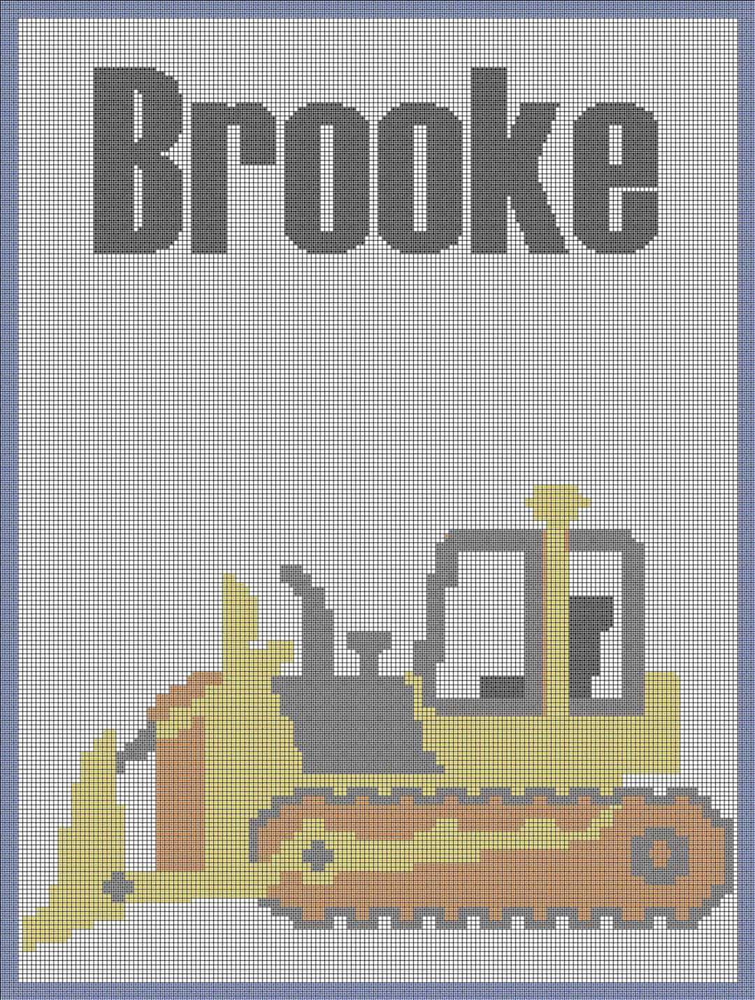 SINGLE CROCHET Personalized Crochet Dozer Blanket Pattern- Pattern Will ...