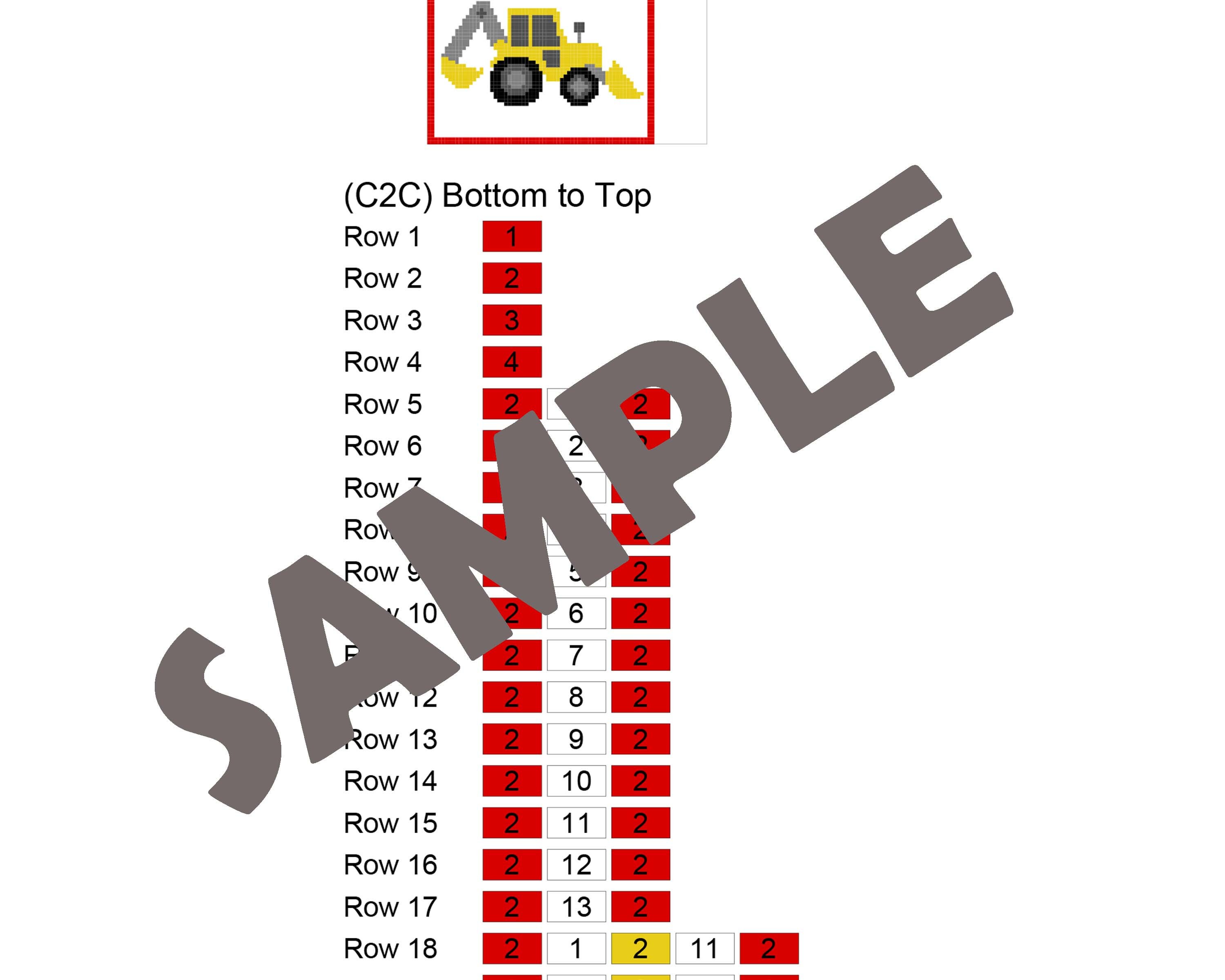 Personalized Crochet Backhoe Blanket Pattern (digital Download) Single ...