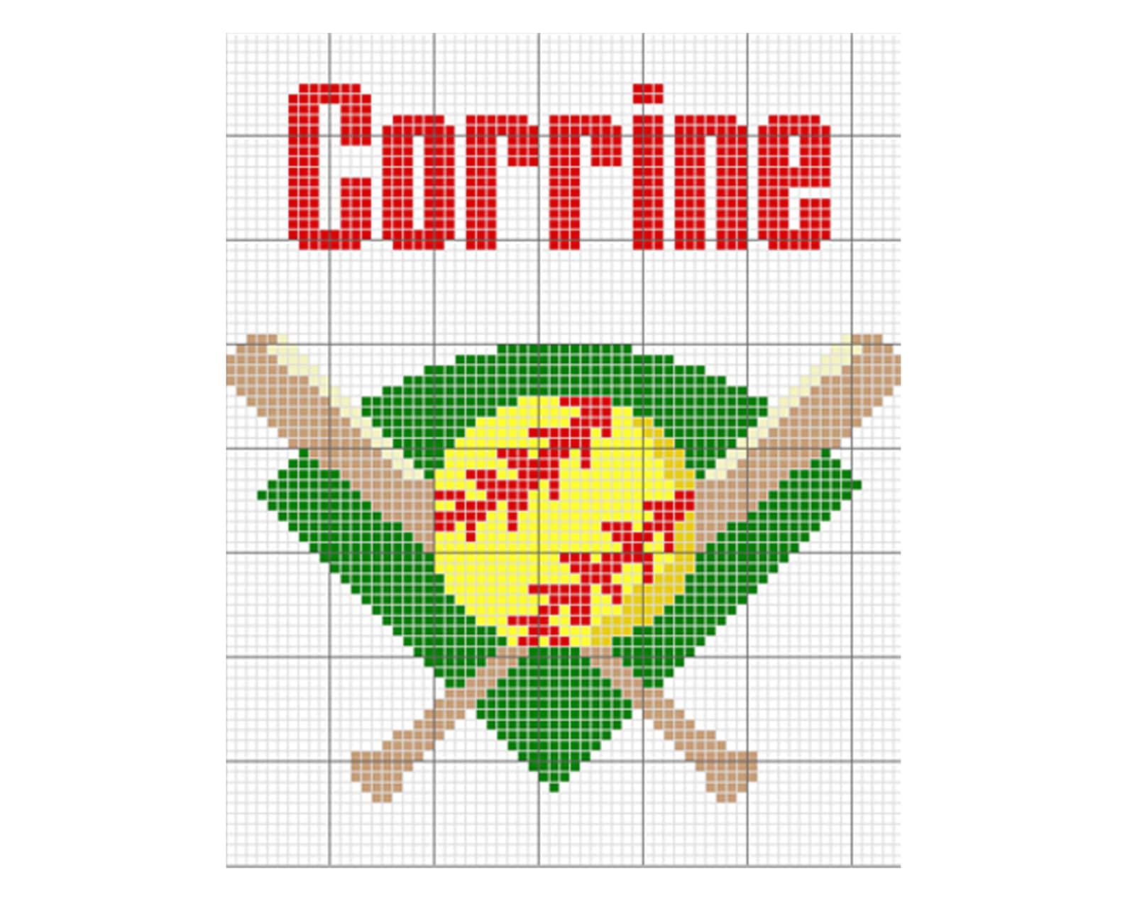 Personalized Softball Crochet Graphgan C2C Pattern- Pattern Will Be ...
