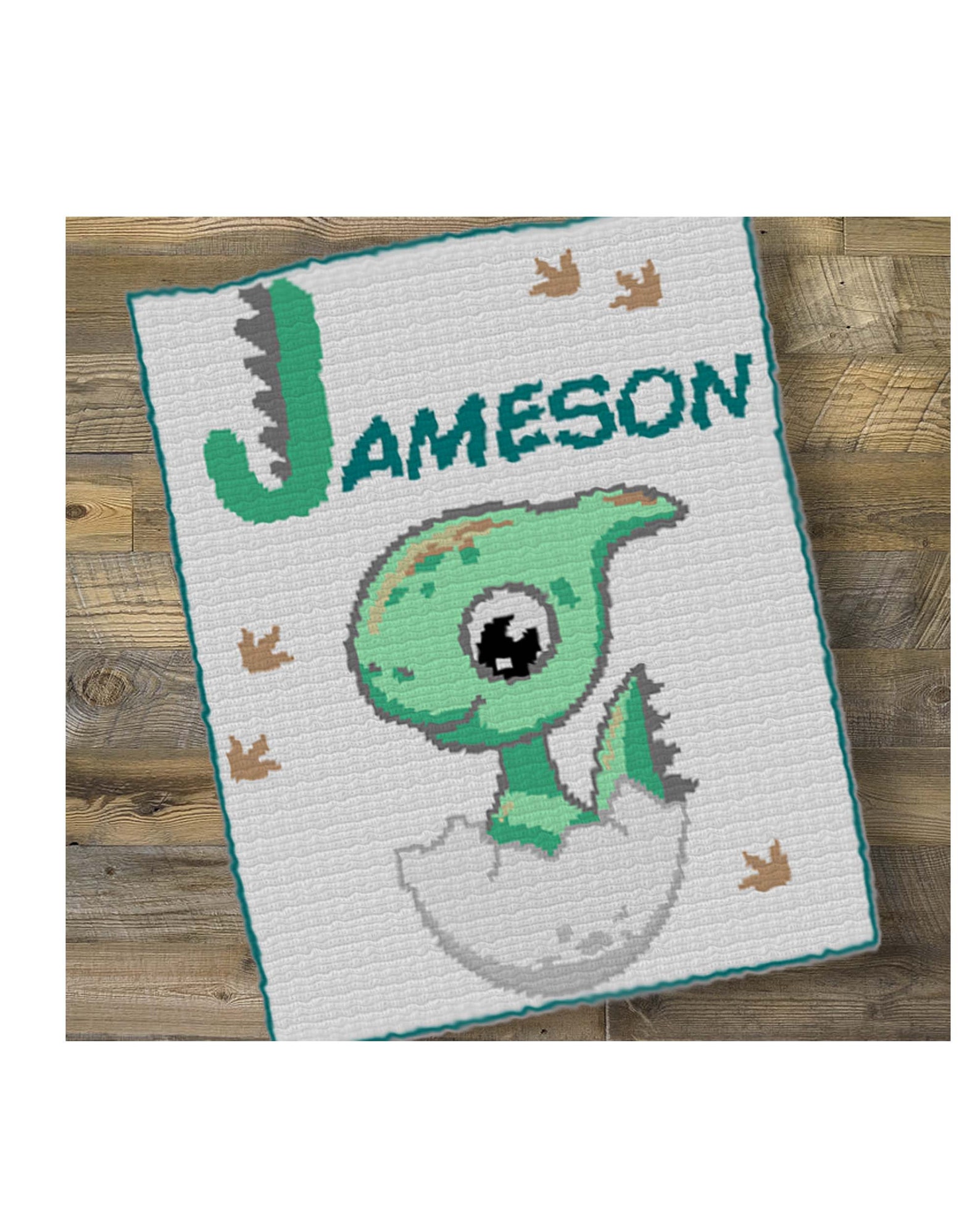 Personalized Dino Blanket Pattern. Single Crochet 150x200 Squares. - Etsy