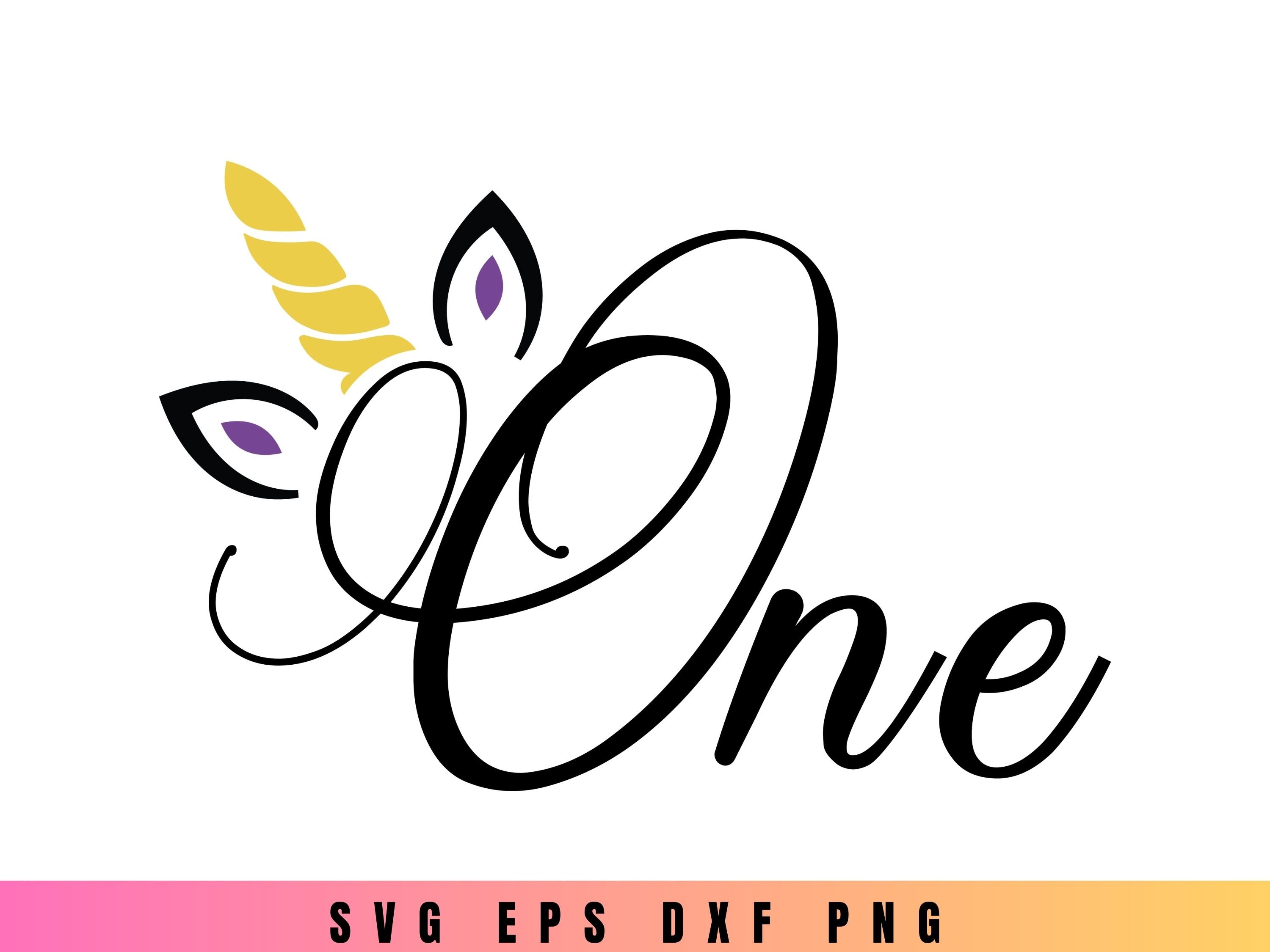 Unicorn One SVG, Unicorn One PNG, Baby Unicorn Svg, Instant DOWNLOAD ...